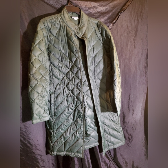 J. Jill | Jackets & Coats | Xl Jjill Down Jacket Olive Long | Poshmark